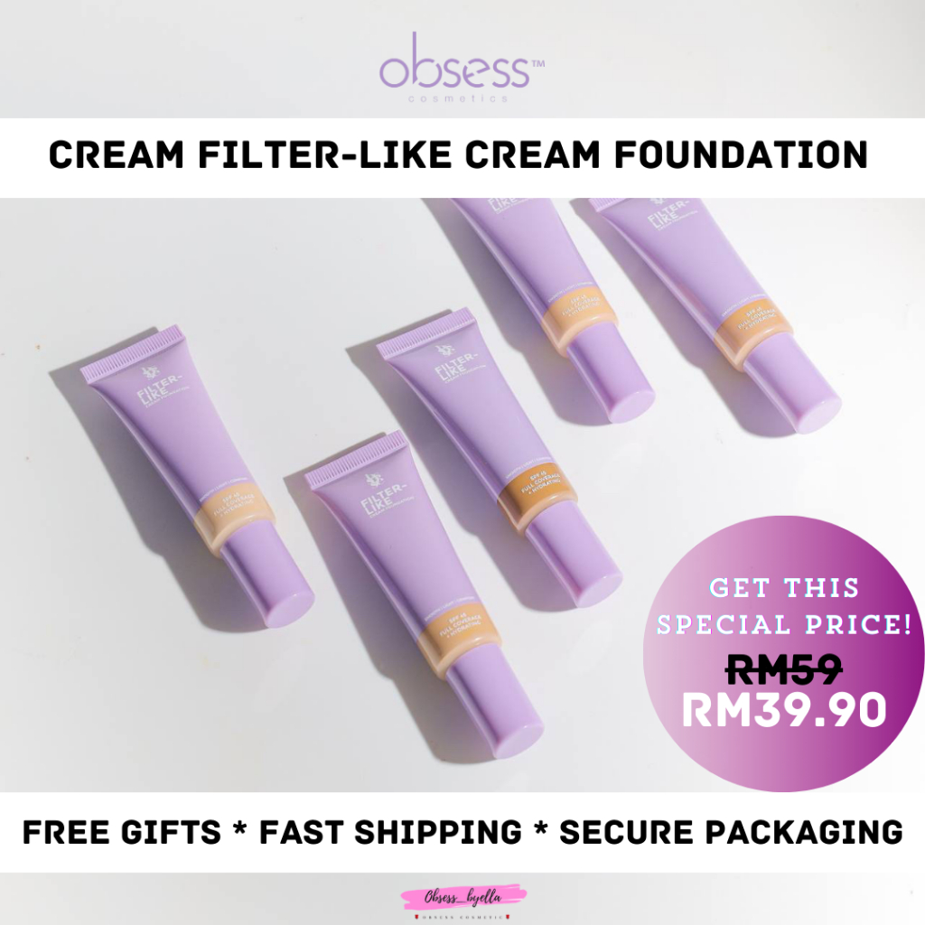 [CLEARANCE SALE] OBSESS COSMETICS FILTER-LIKE CREAM FOUNDATION | Shopee ...