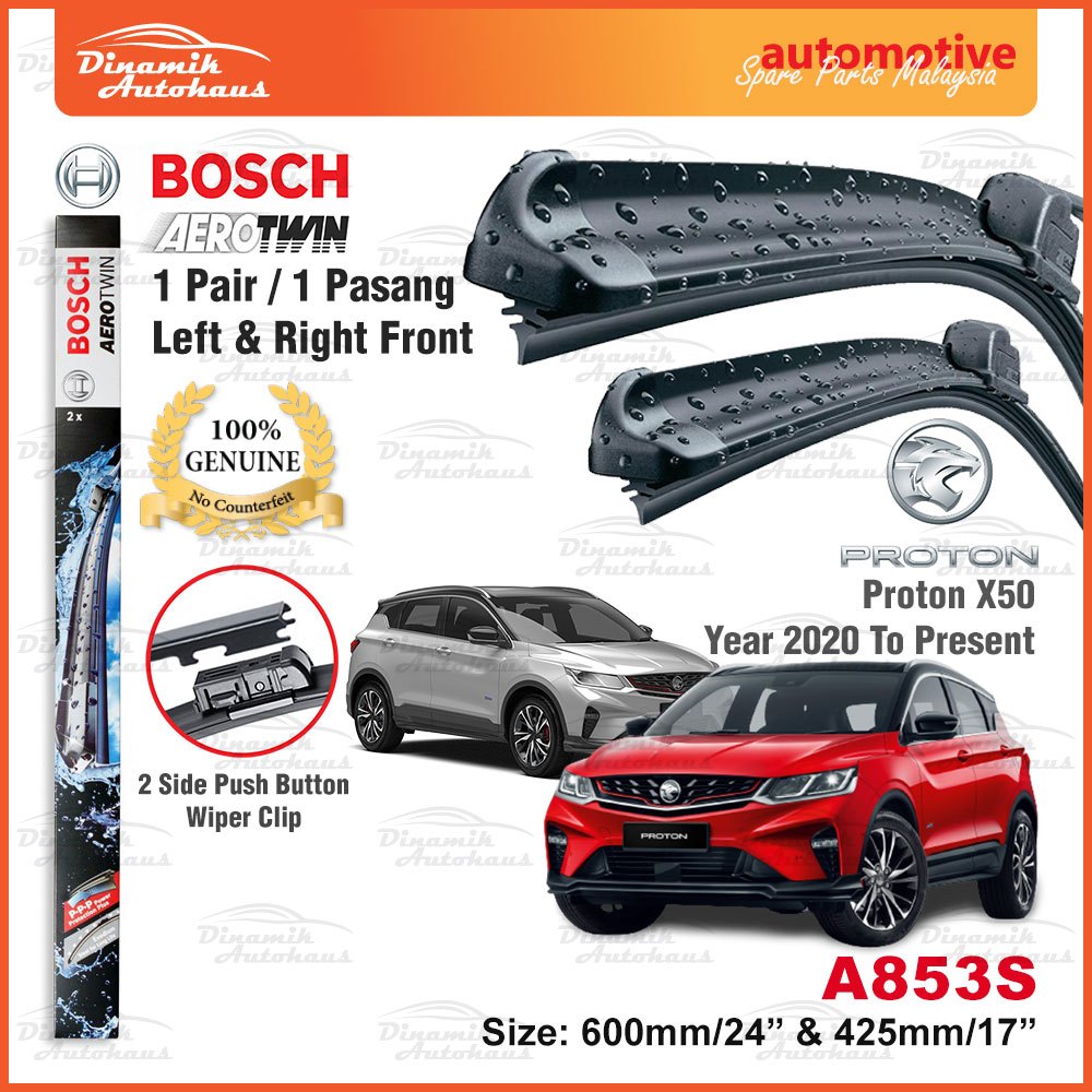 Proton X50 Car Front Windshield Wiper Size 24" & 17" Inch (1 Pair ...