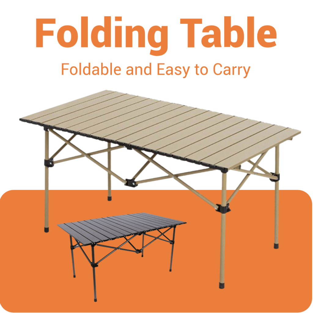 Camping Table Portable Outdoor Table Foldable Picnic Table BBQ Table ...