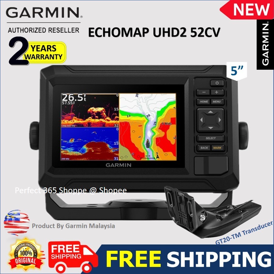 🇲🇾 Garmin Echomap UHD2 52CV - CHARTPLOTTER Marine GPS - C/W GT-20-TM ...