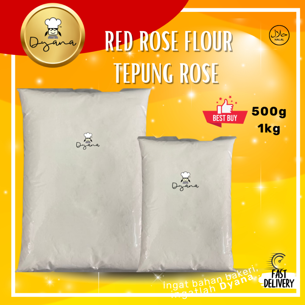 Red Rose Flour / Tepung Ros Merah 1kg & 500g | Shopee Malaysia