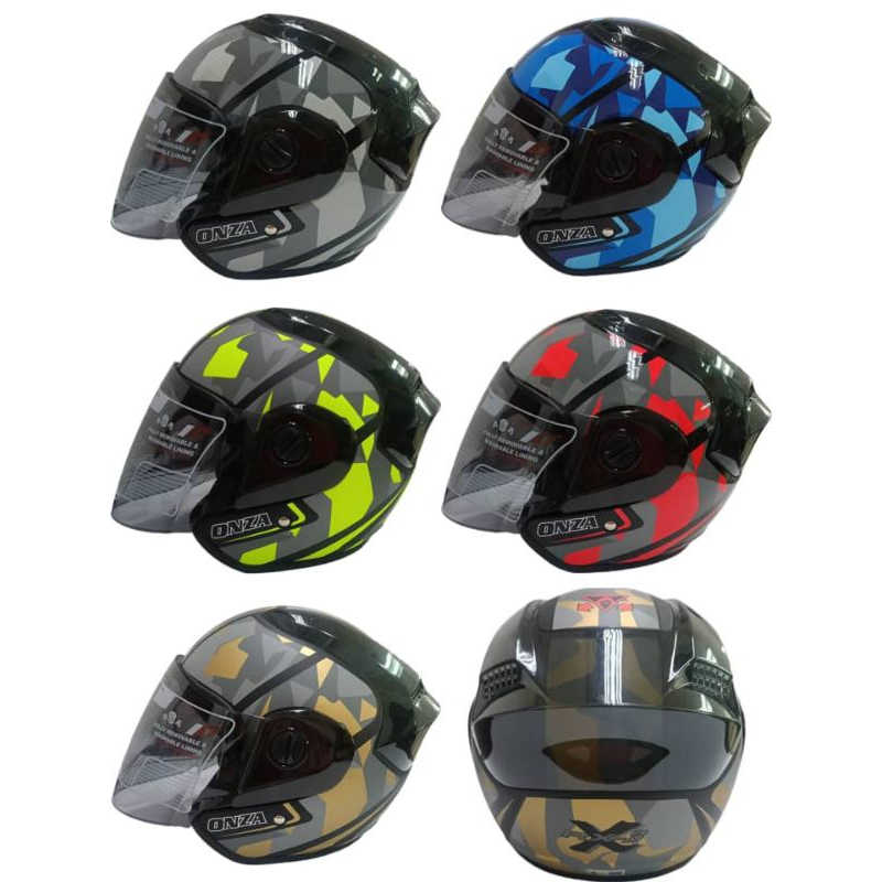 HELMET ONZA RX3 SIRIM APPROVED 100% ORIGINAL HIGH QUALITY OPEN FACE ...