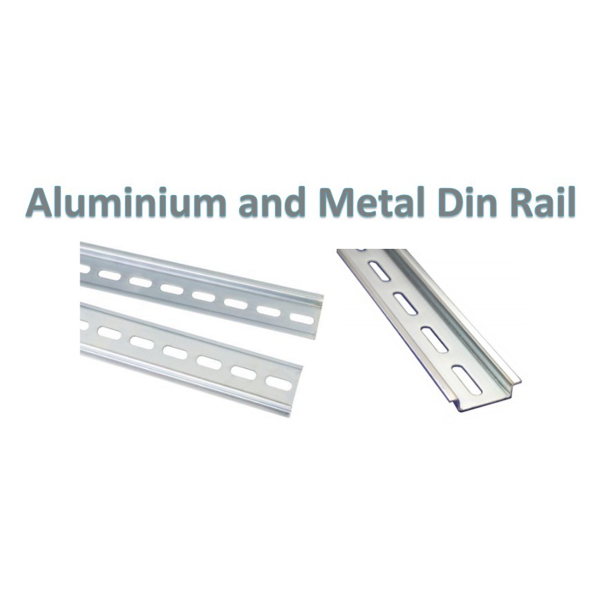 MCB ELCB BOX ALUMINIUM DIN RAIL / DIN MOUNTING RAIL SILVER 1METER ...