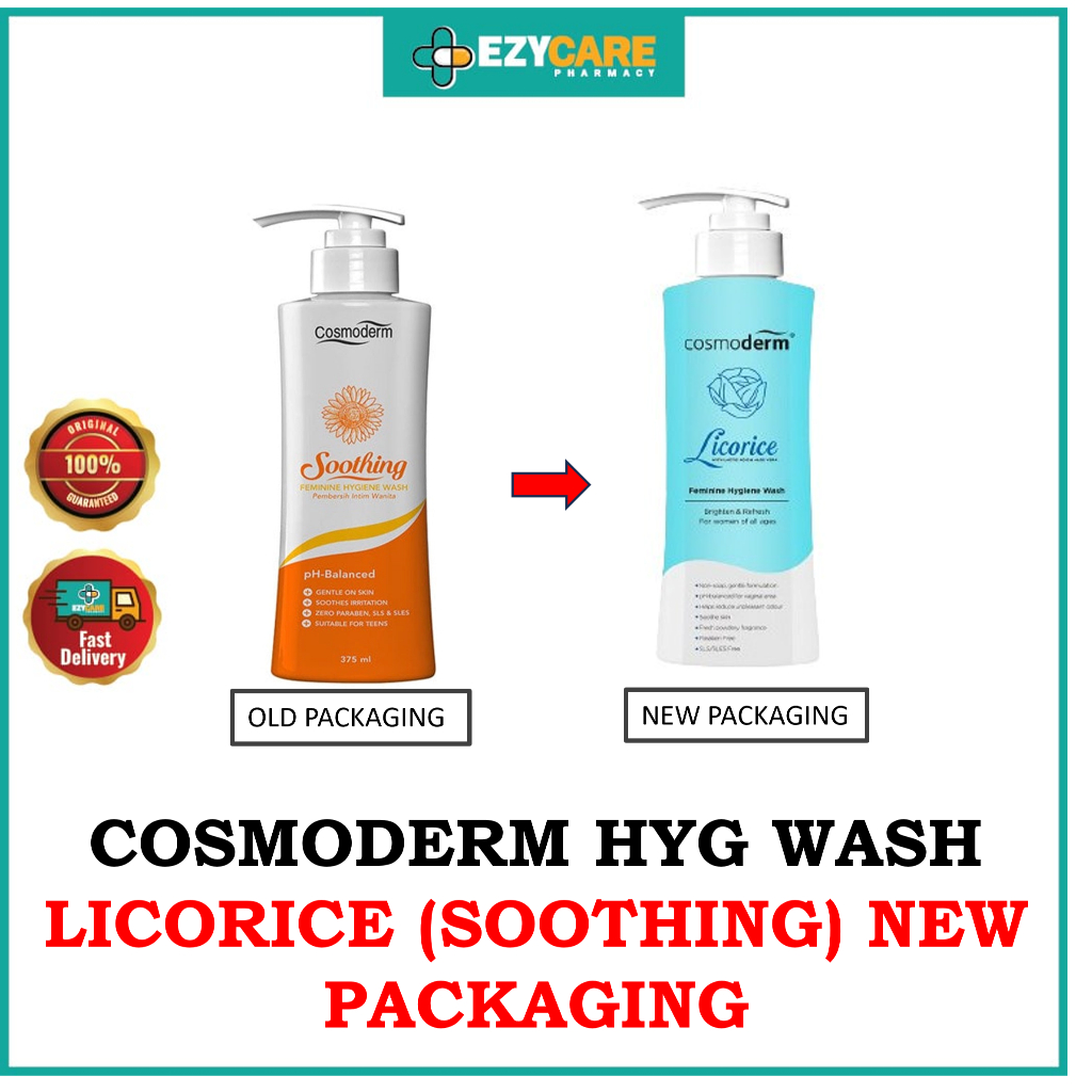 COSMODERM LICORICE HYGIENE FEMININE WASH 375ML (NEW PACKAGING ...