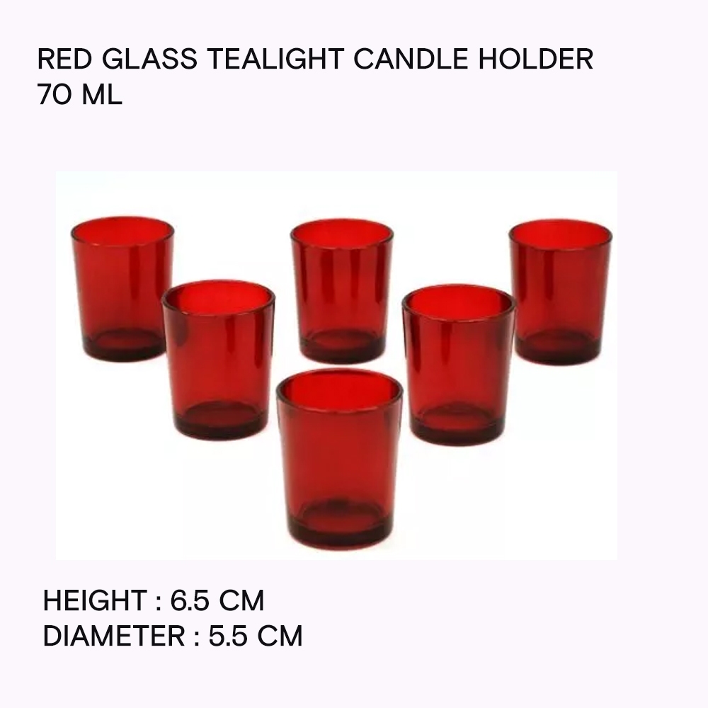 TEALIGHT CANDLE HOLDER GLASS HOLDER CANDLE BEKAS LILIN KECIL RED ...