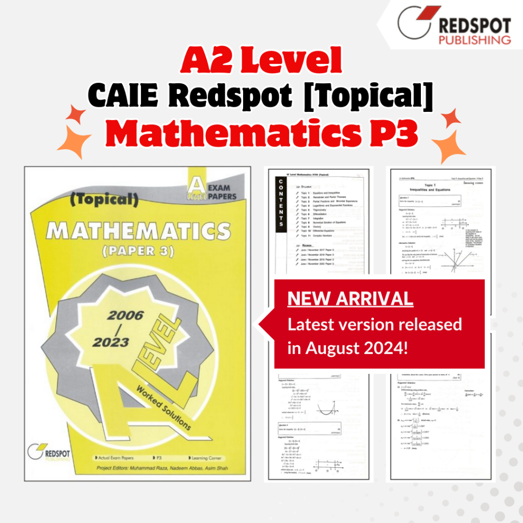 Cambridge Redspot Mathematics A Level P3 [Topical: Latest] | Shopee ...