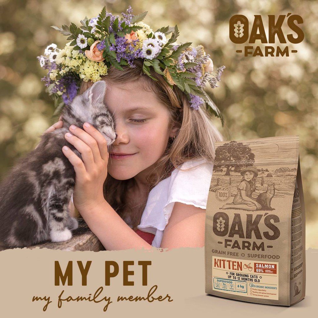 [2KG] Oak's Farm Cat Grain Free Superfood Kibbles Salmon Krill Lamb | Shopee Malaysia