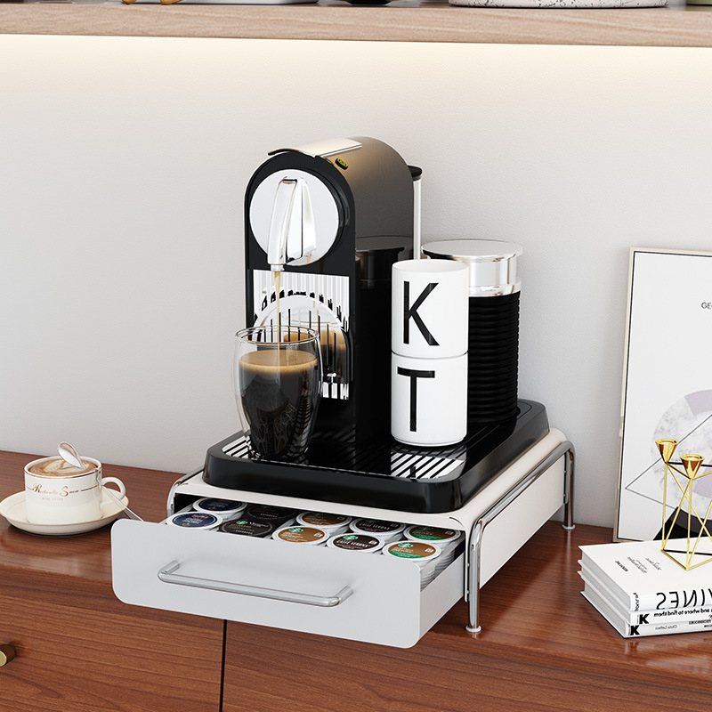 Capsule coffee box storage, home desktop drawer, simple wrought iron ...