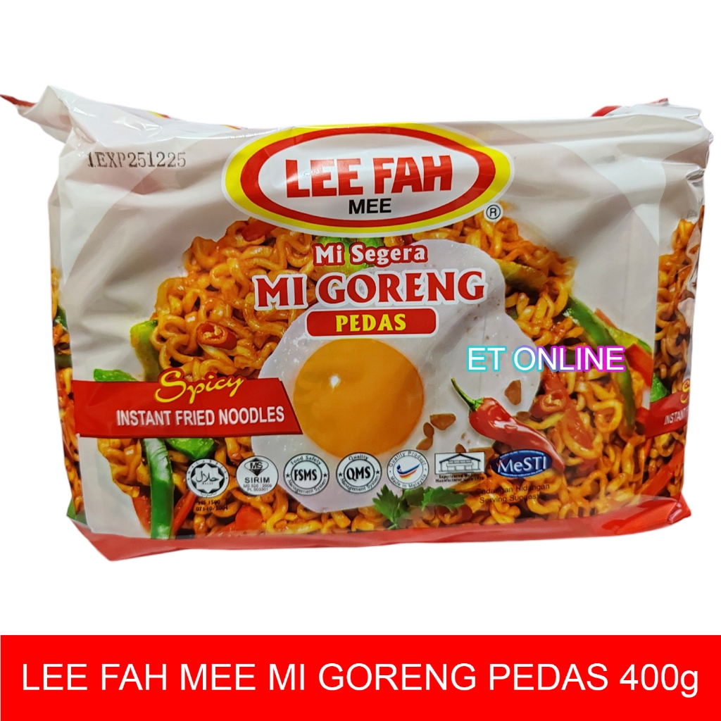 [HALAL] Lee Fah Mee Mi Goreng Pedas Spicy Flavour Instant Dried Noodles 80g / 400g | Shopee Malaysia