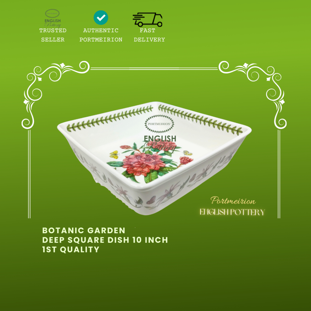 Portmeirion Botanic Garden Deep Square Dish 10 inch (ENG) | Shopee Malaysia