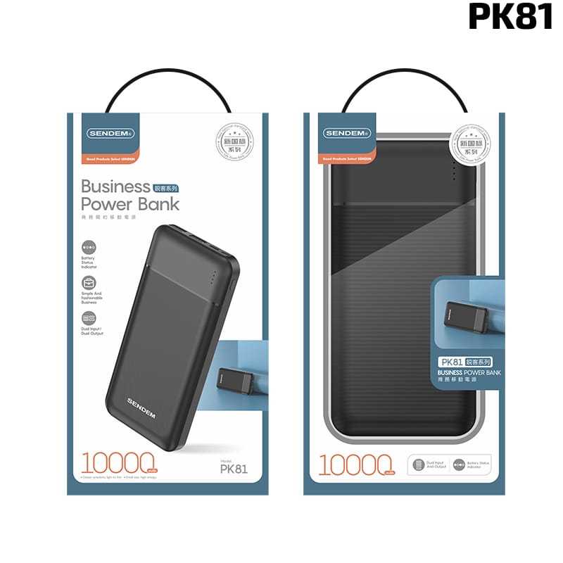 Sendem PK81 2 input Micro/Type-C 10,000mah Power Bank | Shopee Malaysia