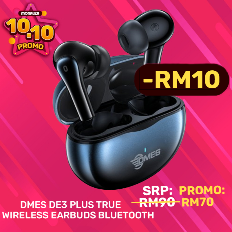 [ PROMOSI 10.10 ] Dmes DE3 Plus True Wireless Earbuds Bluetooth 5.3 TWS ...
