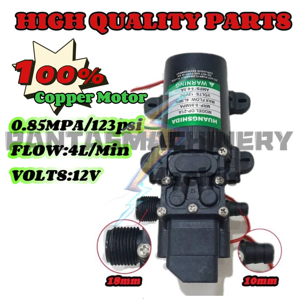 4L MOTOR Pam Racun Batteri Motor Battery Pump DC MOTOR 12V 123PSI ...