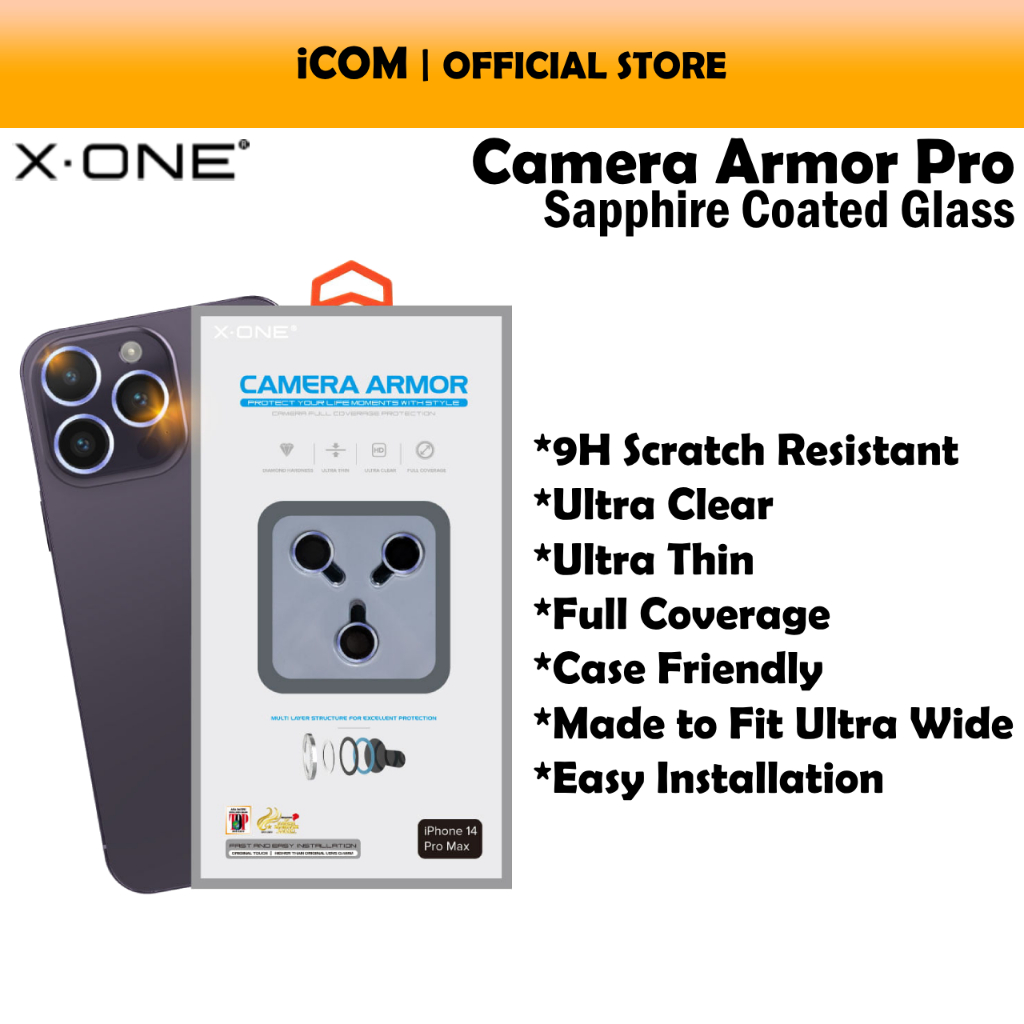 X.One Camera Armor Lens Protector iPhone 16/15/14/13/12/11 Pro Max Mini ...