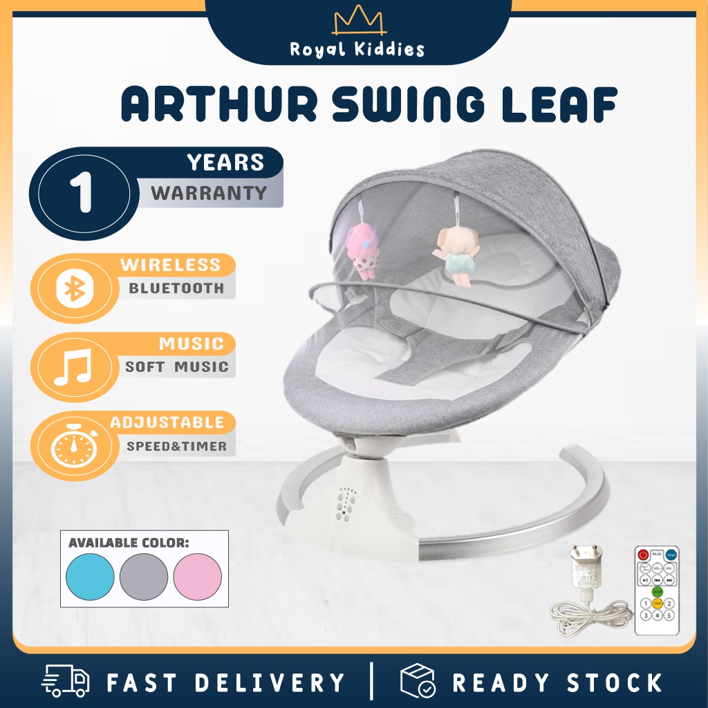 ARTHUR Series Newborn Baby Auto Swing Leaf Bouncer Mosquito Net Tent ...