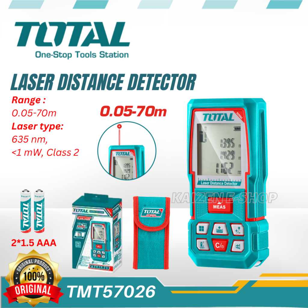 TOTAL TMT57026 Laser Distance Detector 0.05-70M | Shopee Malaysia