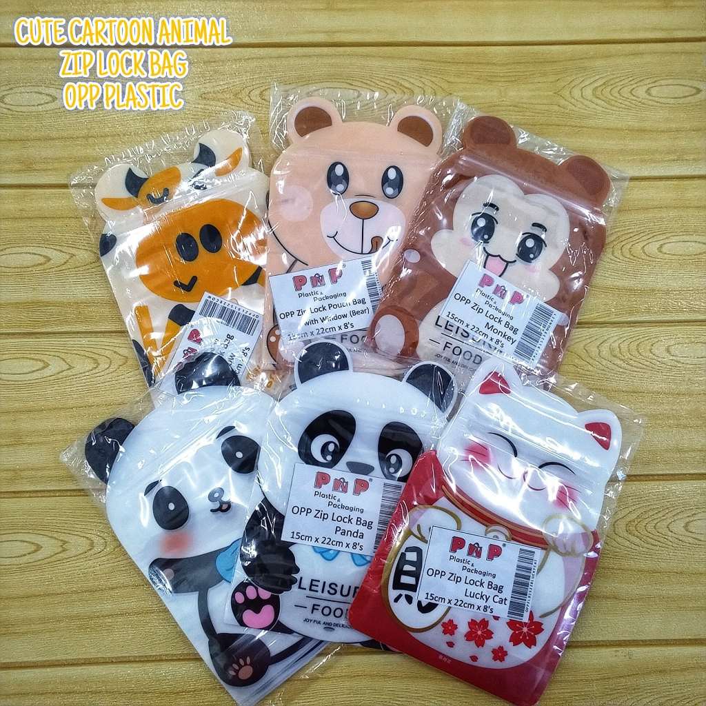 CUTE CARTOON ANIMAL ZIPLOCK BAG (OPP PLASTIC) | Shopee Malaysia