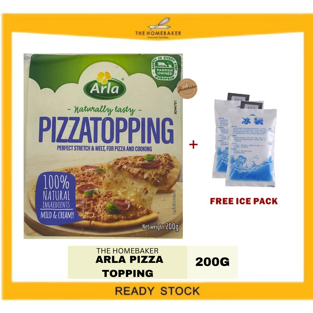 ARLA Pizza Topping Block 200g [ COD, BUYER SELF COLLECTION] Home Baker Malaysia | Shopee Malaysia