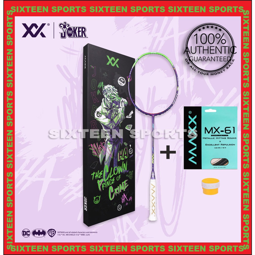 Maxx Joker X The Clown Prince of Crime Badminton Racket With Boxset ...