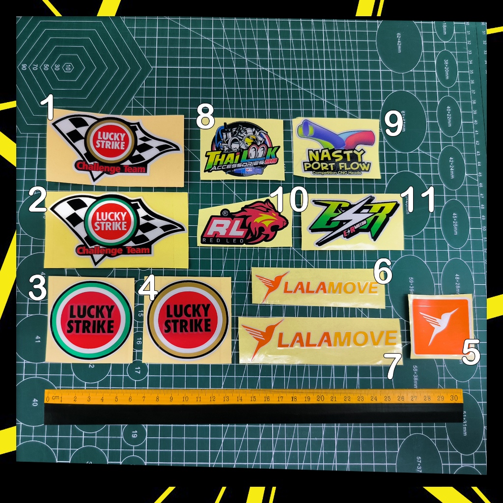 STICKER CUTTING LALAMOVE / LUCKY STRIKE / ESR DESIGN PANTUL CAHAYA ...