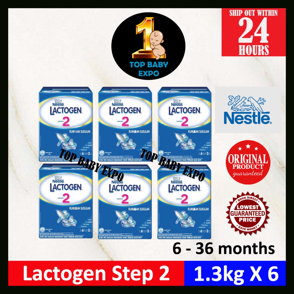 Nestle Lactogen Step 2 (1.3kg X 6) Exp: 04/2026 | Shopee Malaysia