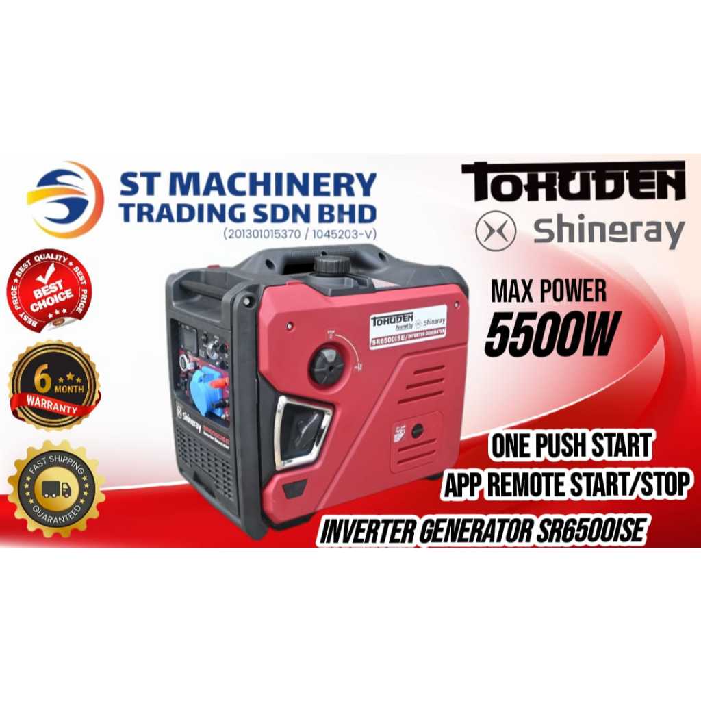 TOKUDEN SHINERAY SR6500LSE SILENT INVERTER GENERATOR | Shopee Malaysia
