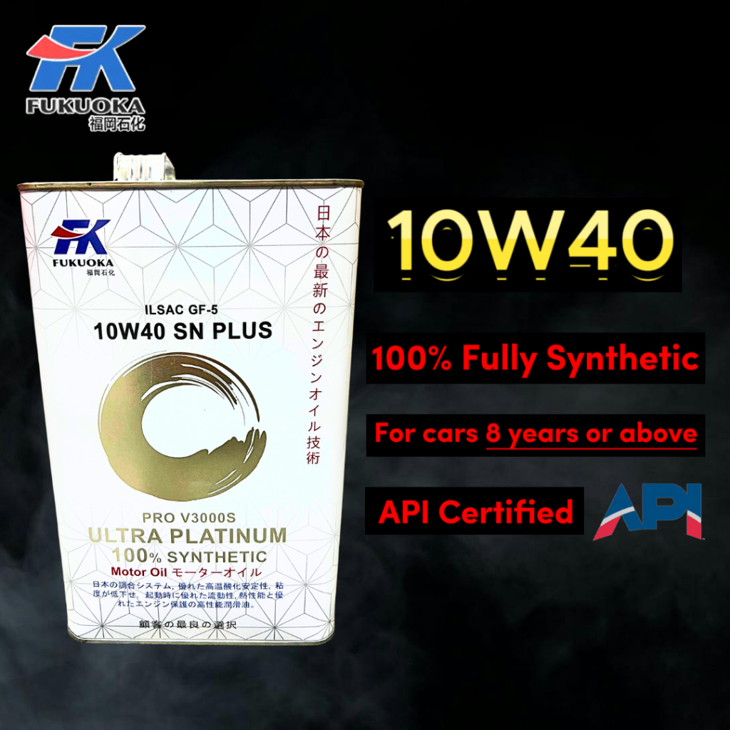 Fukuoka Pro V3000 Fully Synthetic Engine Oil 10w40 (4 Litre) | Shopee ...
