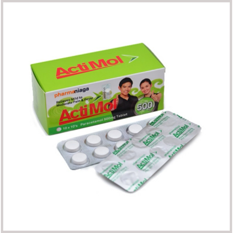 Actimol Paracetamol 500mg 10 strips | Shopee Malaysia