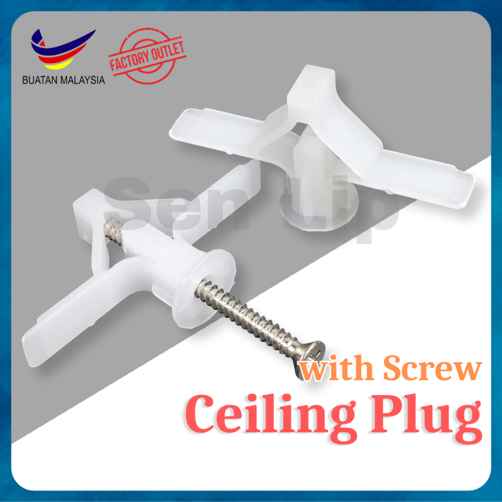 Ceiling Plug (With Screw) / Butterfly Wall Plug / Partition Plug PVC ...