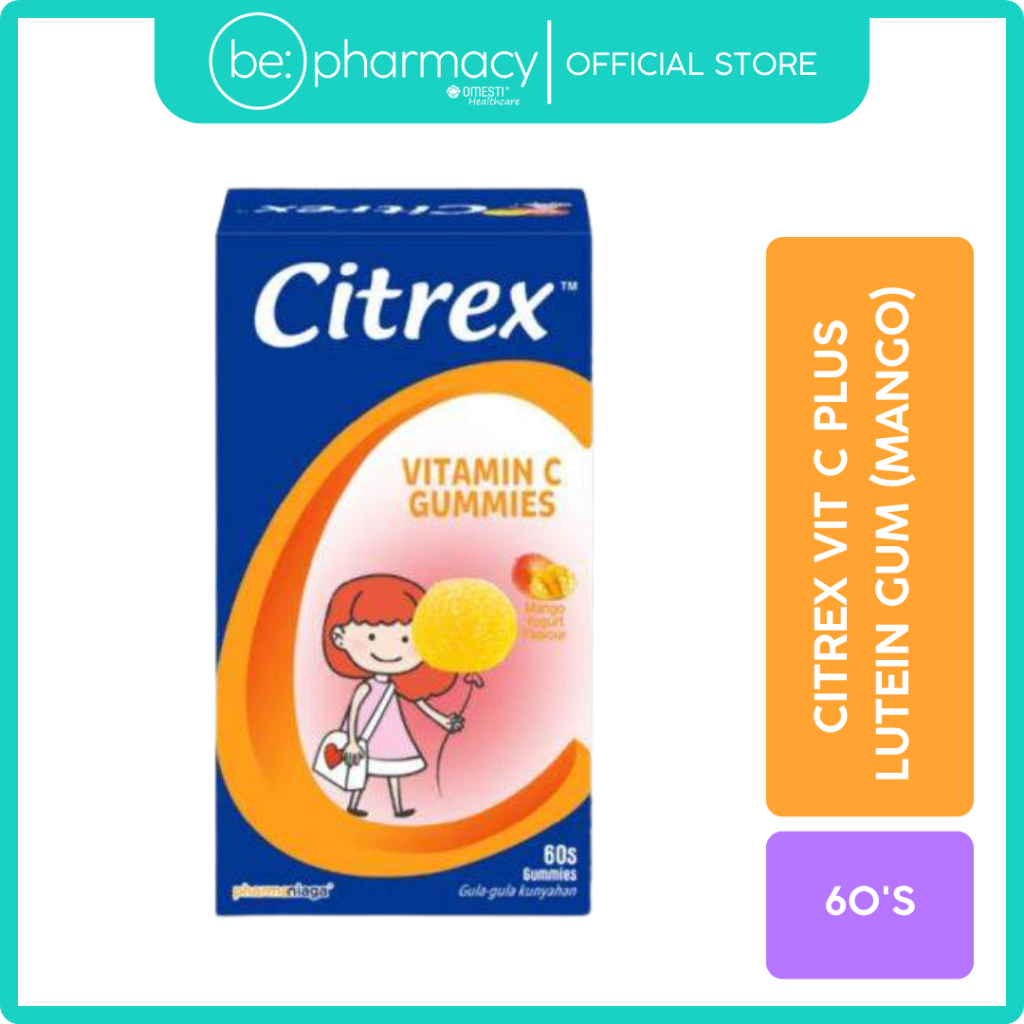 (Exp 6/1/2025) Citrex Vit C Plus Lutein Gum (Mango) 60's | Shopee Malaysia
