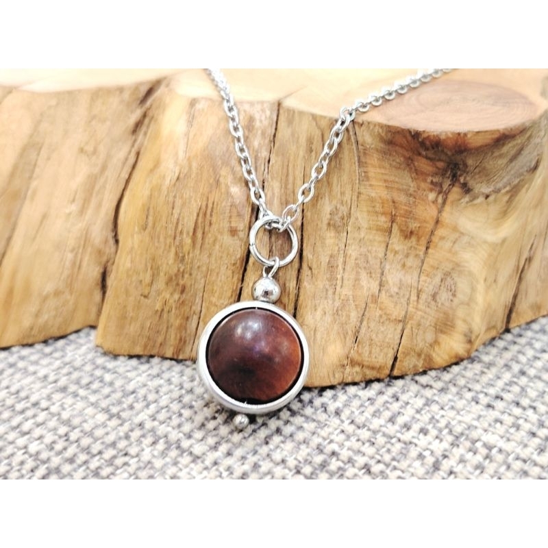 Raja Kayu Bead Stainless Steel Ring Pendant 帝王木珠不锈钢吊坠 | Shopee Malaysia