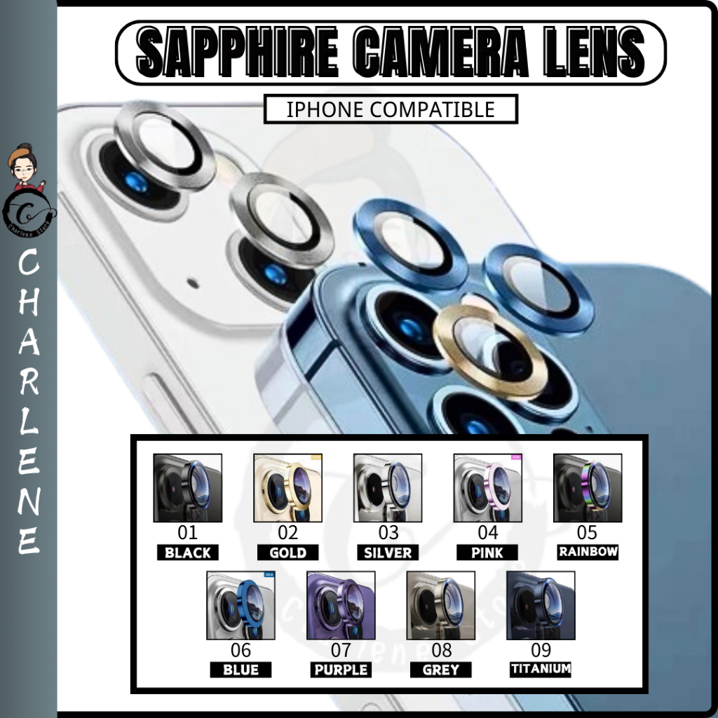 Sapphire Camera Lens Compatible with iPhone 17 16 15 14 13 12 11 Pro ...