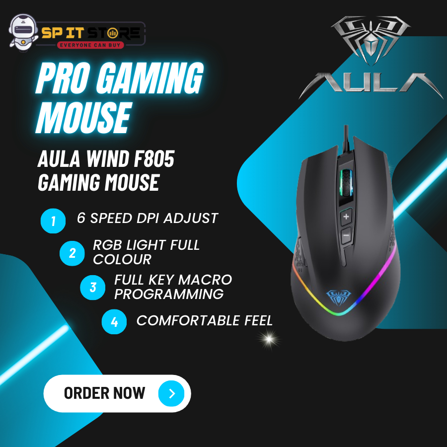 AULA WIND F805 GAMING MOUSE | Shopee Malaysia