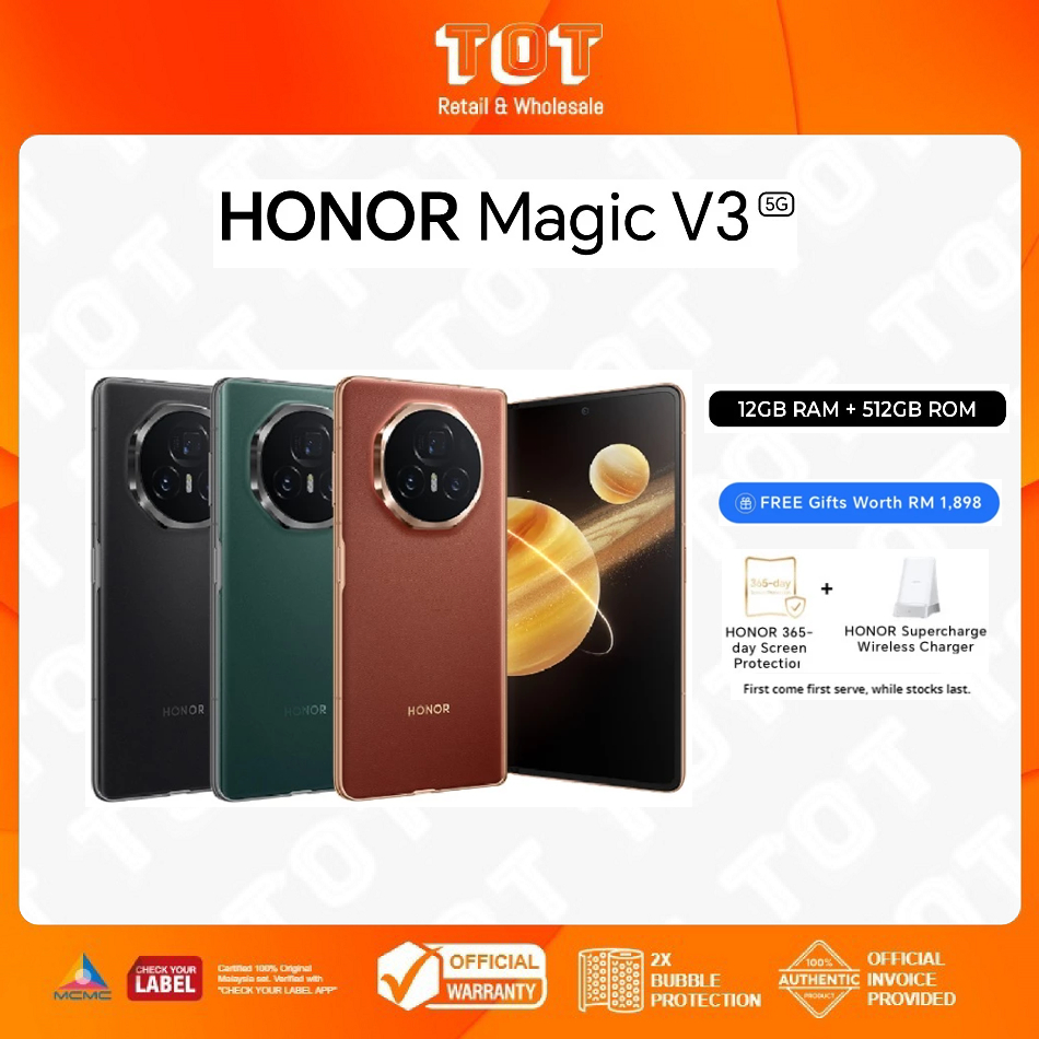 HONOR Magic V3 5G (24 (12+12)GB+512GB) 7.92"OLED foldable Screen l ...