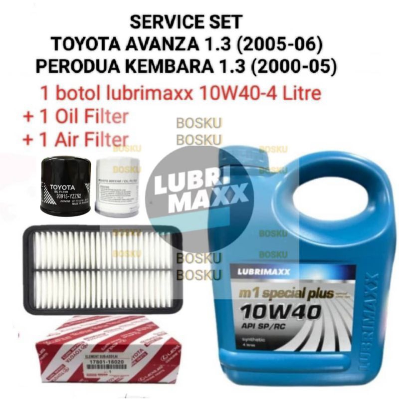 Air Filter 17801-16020+Oil Filter YZZN2 +Lubrimaxx 10W40-4L Semi Toyota ...