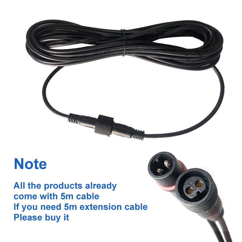 Solar light 5M extension cable Double needle extension cord | Shopee ...