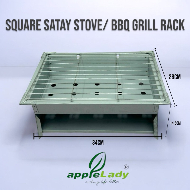 4176 Applelady Square Satay Stove/ Mini BBQ Stove Indoor/Outdoor ...