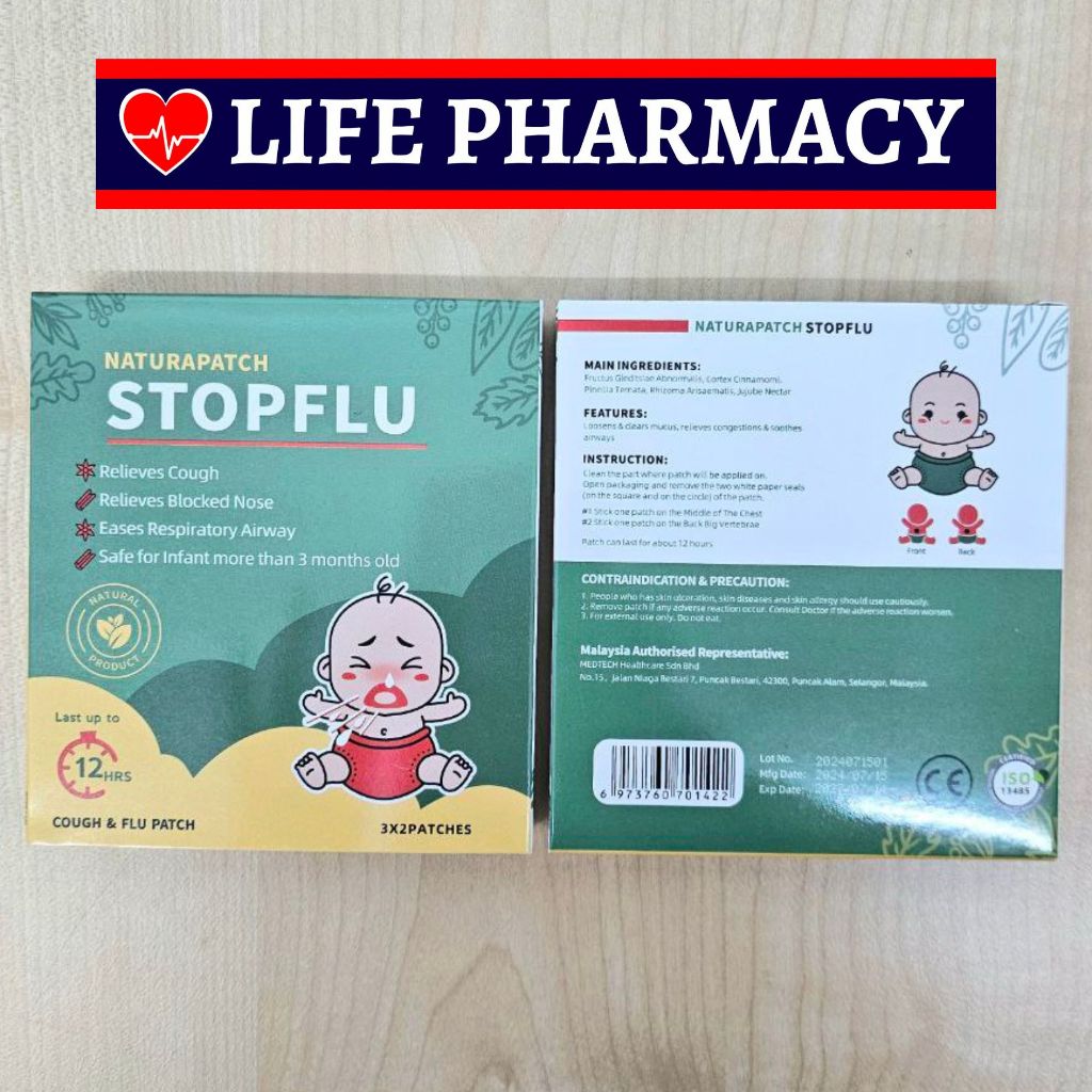 COUGH & FLU PATCH, STOPFLU 6 PACKET & 2 PACKET [Exp:01/2027] | Shopee ...