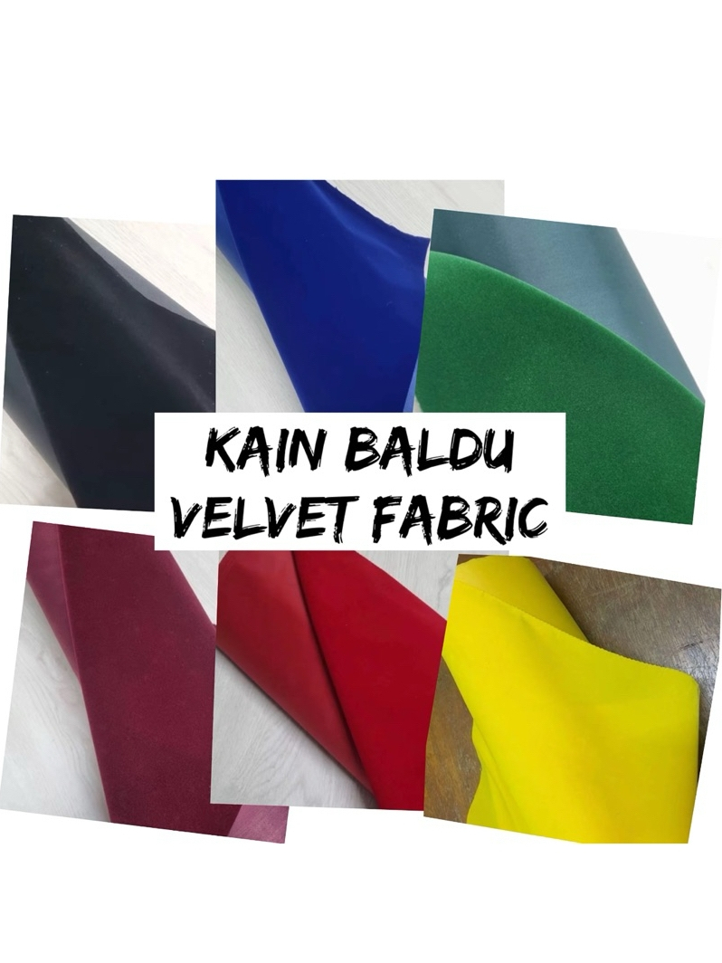 KAIN BALDU | VELVET FABRIC | BIDANG 45INCI Fabrics Kalis Air | Shopee ...
