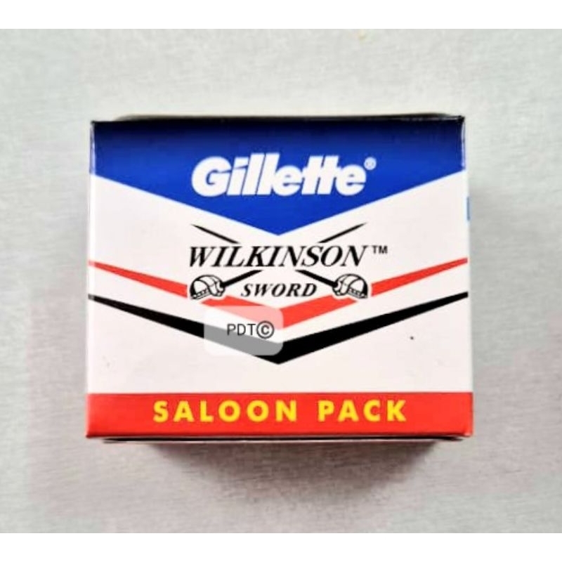 GILLETTE WILKINSON BLADE SALOON PACK 5×10pcs PISAU CUKUR Barber & Salon ...