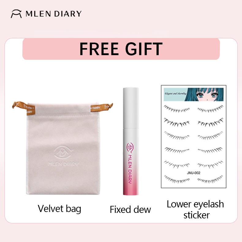 🌟 24 HOURS DELIVERY GIFT 🌟 MLEN DIARY Styling gel + velvet bag + lower eyelash sticker | Shopee ...
