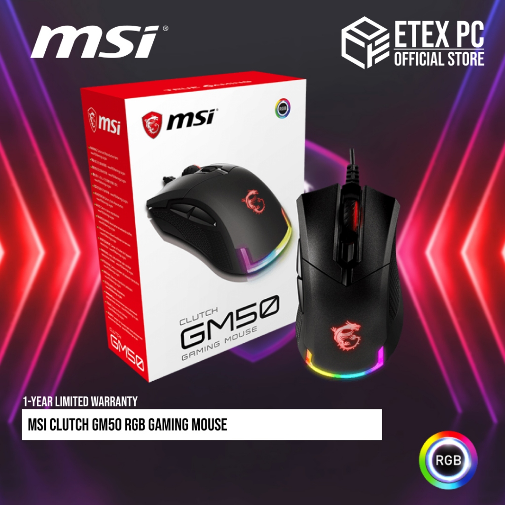 MSI Clutch GM50 RGB Gaming Mouse | Shopee Malaysia