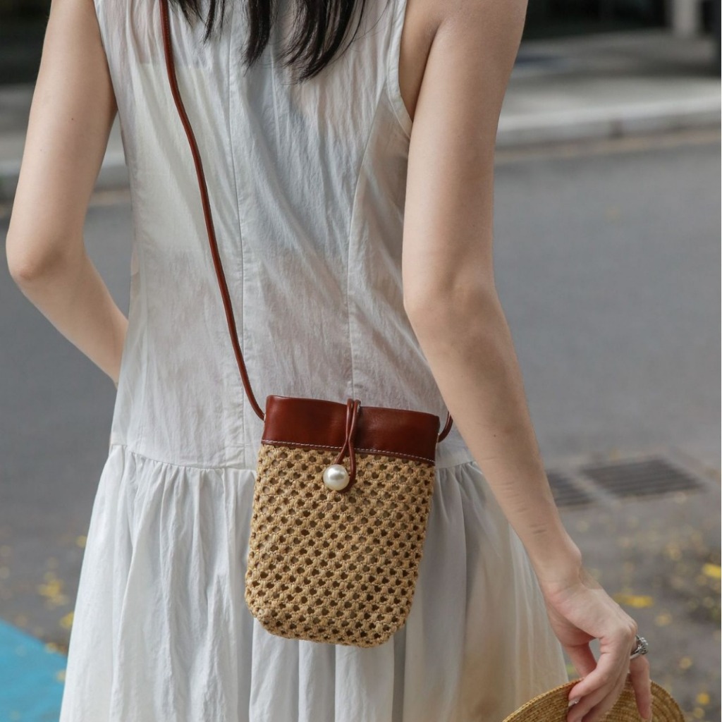 Korean Style Casual Woven Portable Crossbody Mini Bag Women Crossbody ...