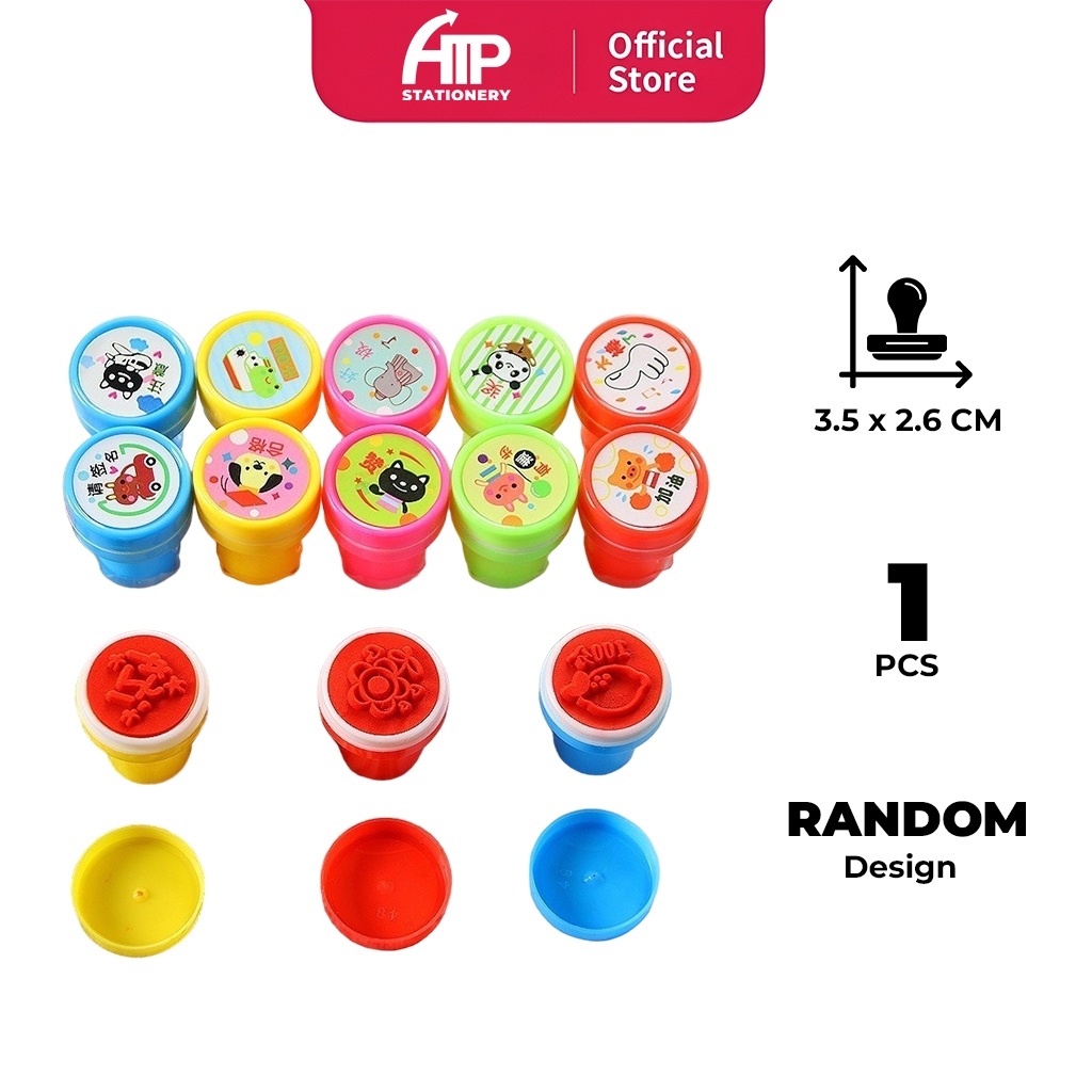 [1Pcs] Reward Cartoon Stamp Alphabet Number Emoji Stamp Ink Chop Kids ...