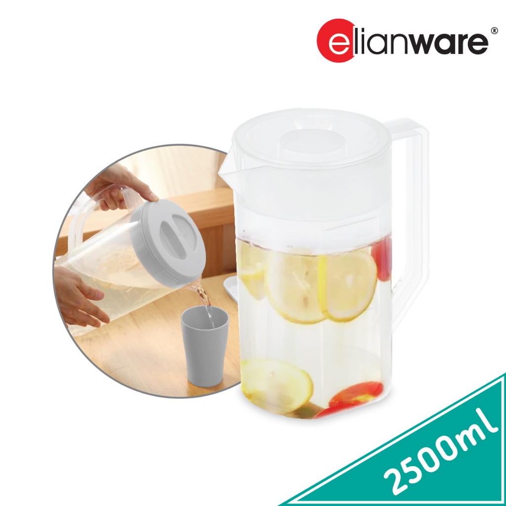 ELIANWARE 1.5/2.5/4Ltr Water Juice Jug Pitcher, Jug With Handle ...