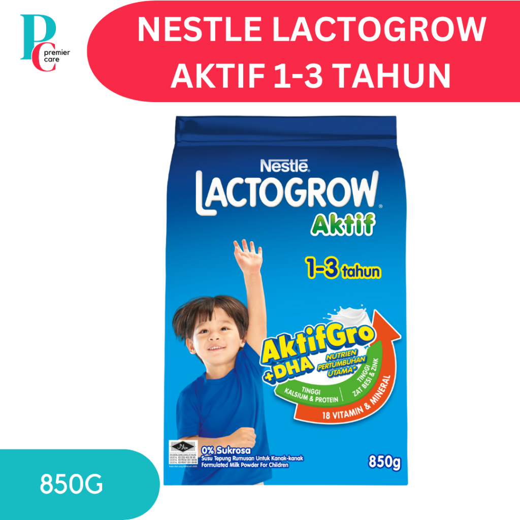 LACTOGROW AKTIF 850G (1-3 TAHUN) | EXP:11/11/2026 | LACTOKIDS |FORMULA ...