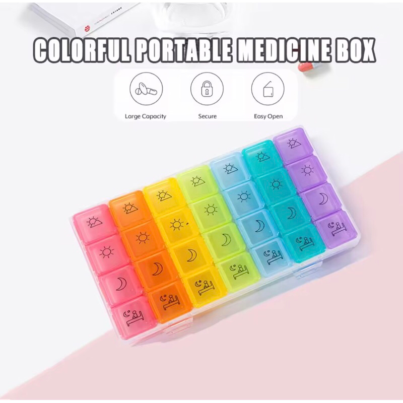 🍒28 Days🍒 Pill Medicine Container Pill Storage Medicine Pill Box ...