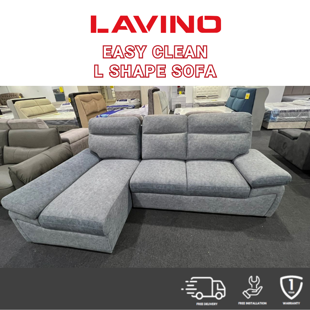 [Pre-Order] LAVINO Easy Clean L Shape Sofa with Fluffy Backrest Foam | Living Hall - S3391L ...