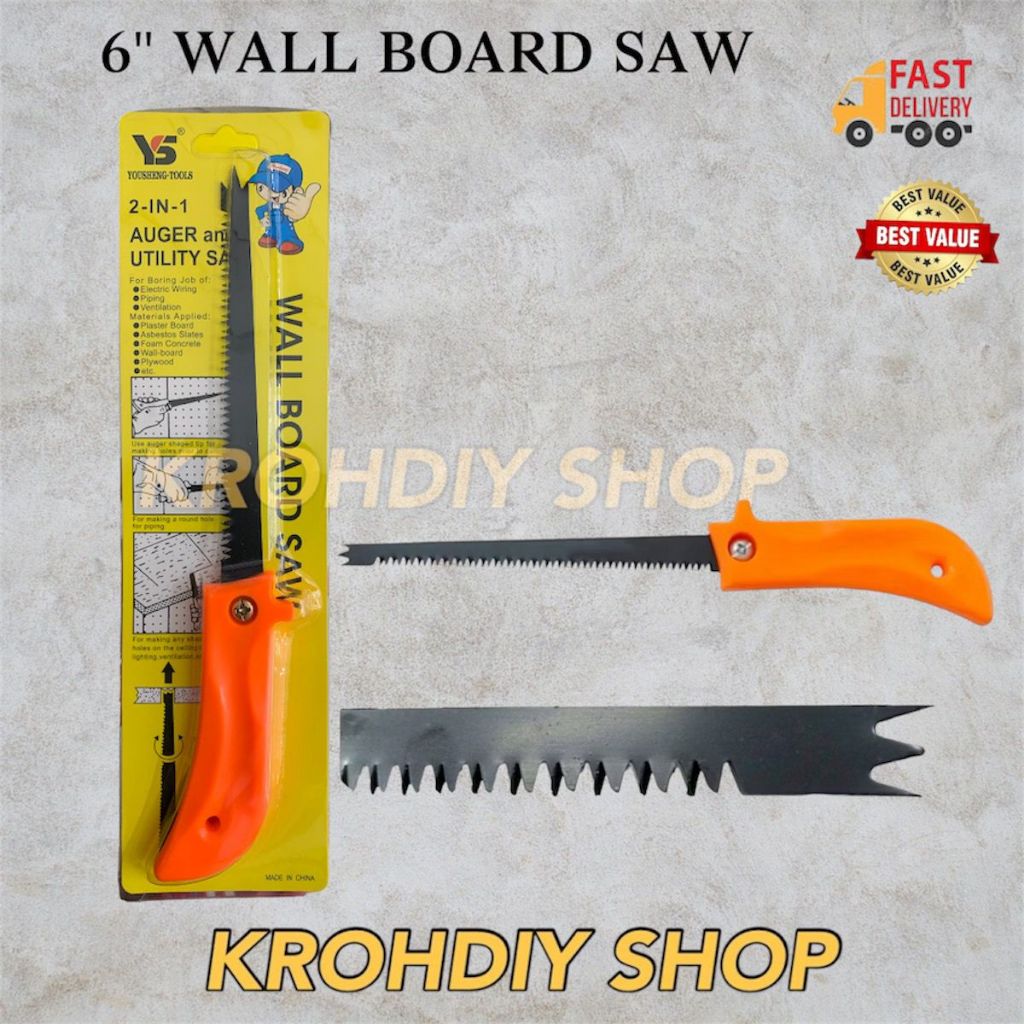 6'' Wall Board Saw for Ceiling/Utility and Auger Saw. Gergaji ceiling ...