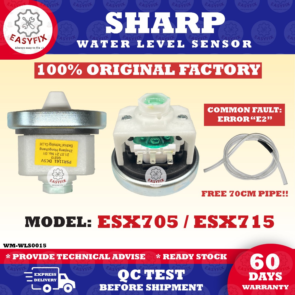 ESX705 / ESX715 SHARP WASHING MACHINE WATER LEVEL SENSOR (SENSOR LEVEL ...